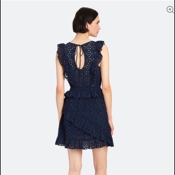 Misa Los Angeles | Dresses | Misa Los Angeles Dress Mini Blue Ruffle ...